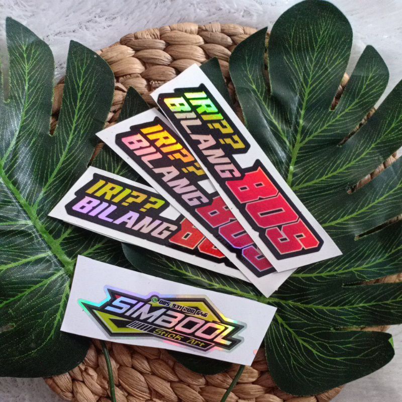 Jual HOLOGRAM sticker viral p ngopi p balap iri bilang bos bukan bos ...