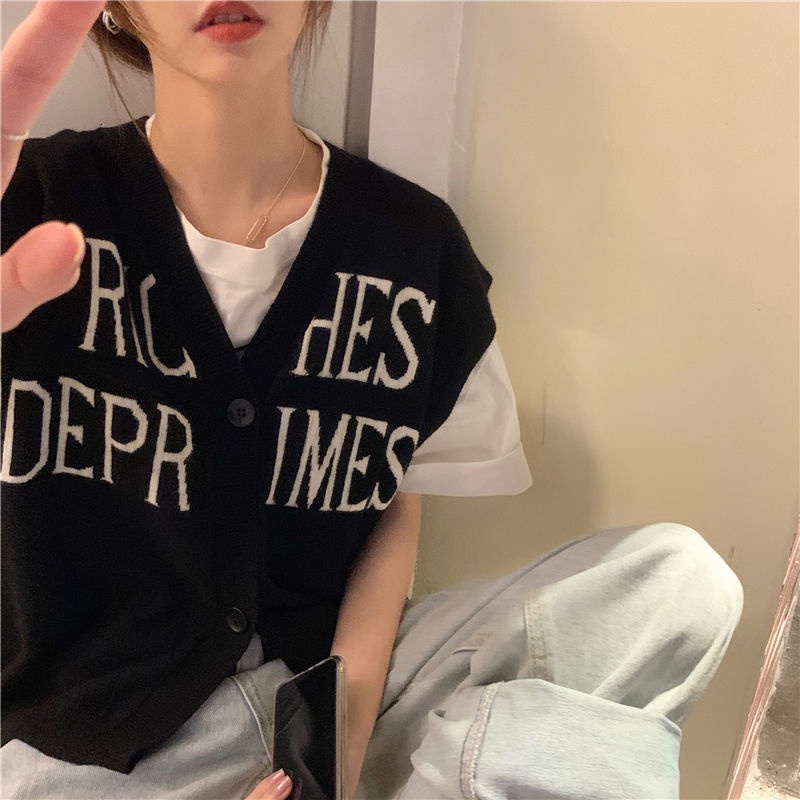 Jual Rompi rajutan wanita musim panas desain kardigan tipis longgar ...