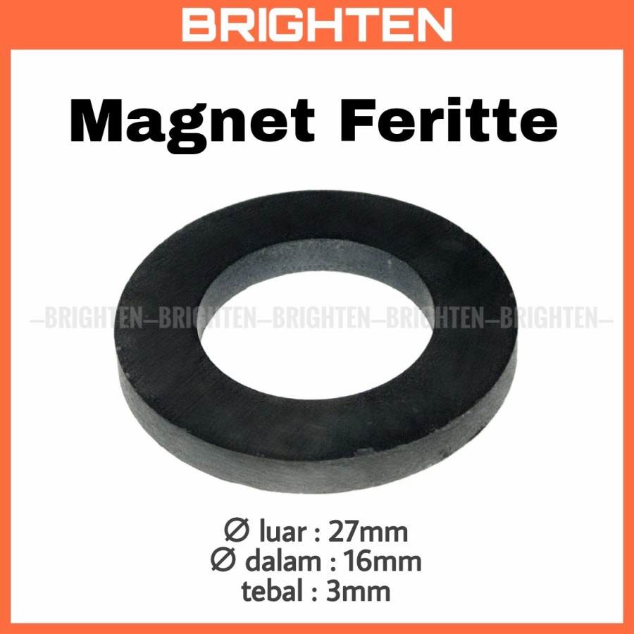 Jual Magnet Feritte Ring D 27mm d 16mm t 3mm Magnit Ferit | Shopee ...
