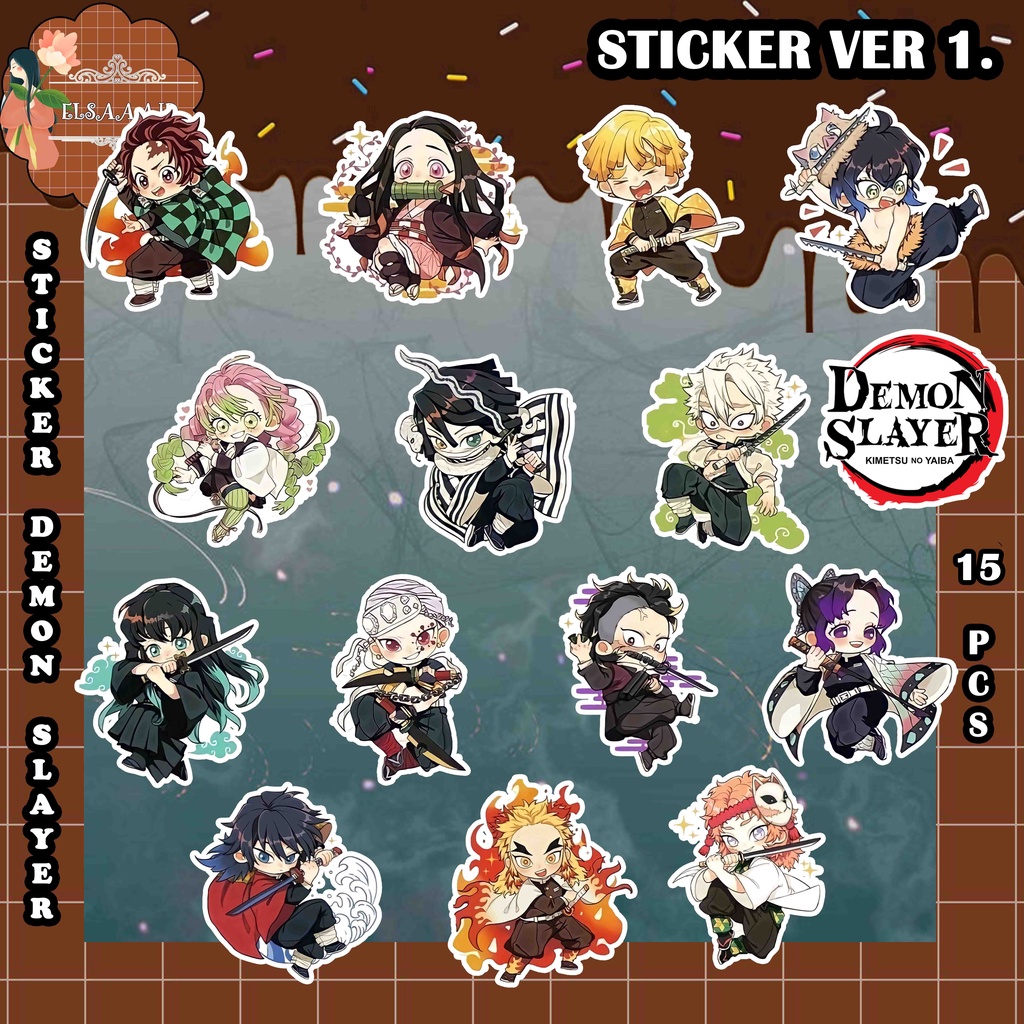 Jual Sticker Kimetsu no Yaiba / Sticker Demon Slayer / Sticker chibi ...
