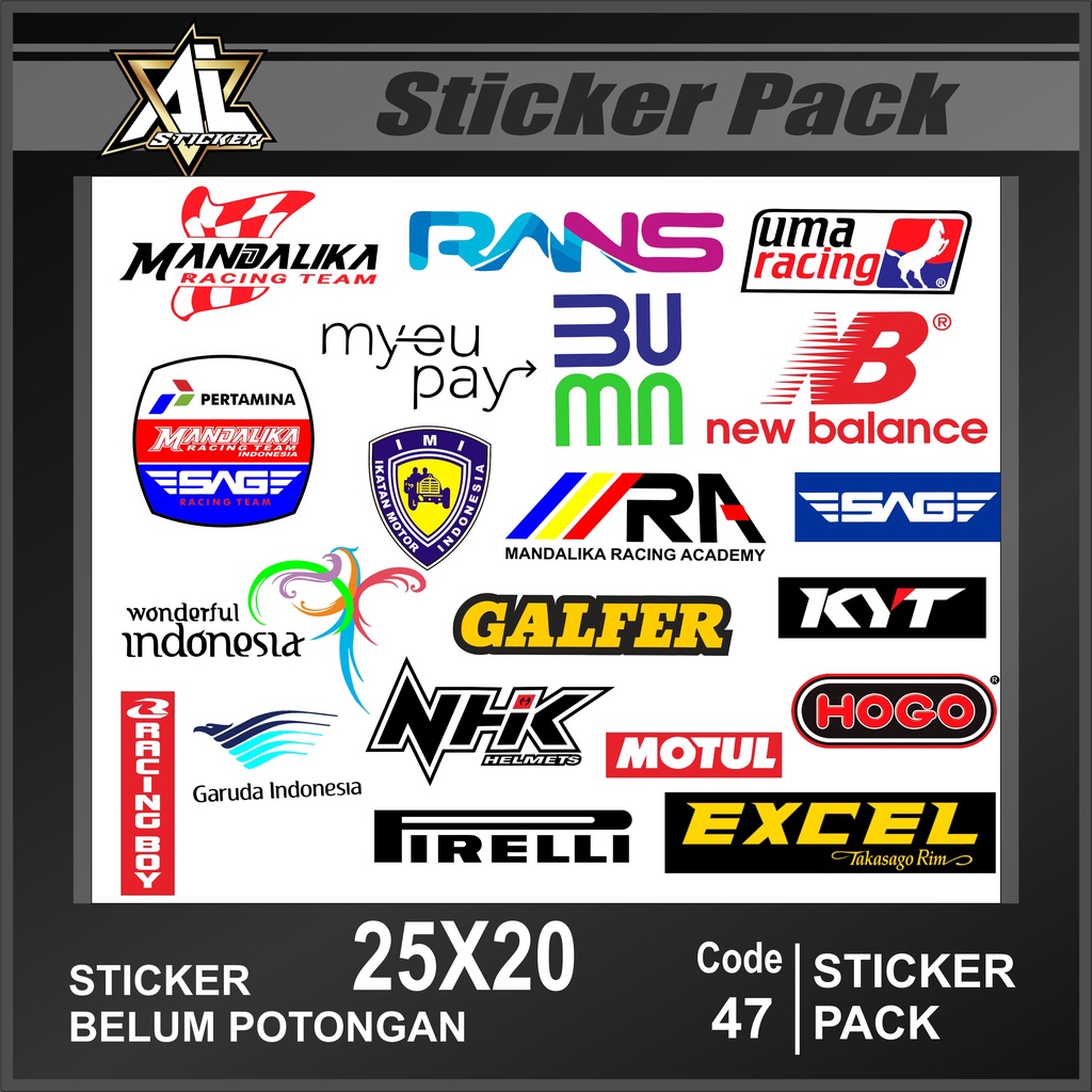 Jual logo SP47 Sticker Pack Racing Lembaran Sticker Variasi Motor ...