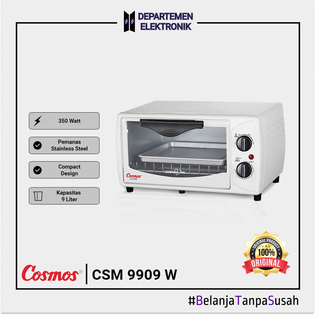 Jual Oven Cosmos 9 LTR CO 9909 W MURAH BANGET / GARANSI RESMI | Shopee Indonesia