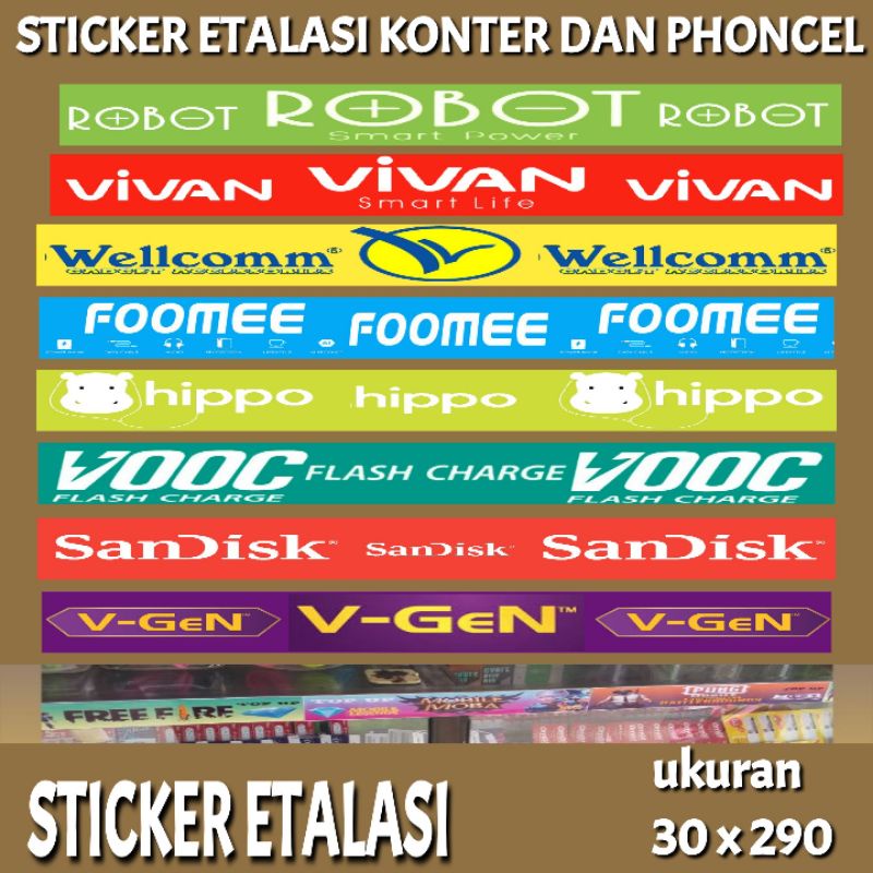 Jual STICKER ETALASI ACCESOEIS KONTER DAN PHONCEL DJD62 | Shopee Indonesia