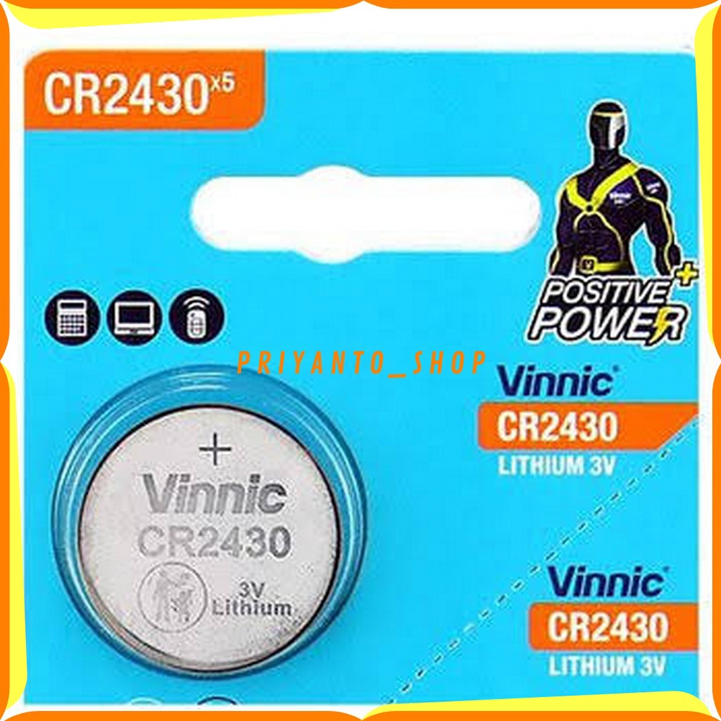 Jual BATERAI VINNIC CR2430 3V CR 2430 BATTERY BATREI LITHIUM ORIGINAL | Shopee Indonesia