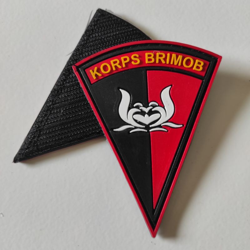 Jual PATCH RUBBER LOGO KORPS BRIMOB/TEMPELAN EMBLEM KARET VELCRO ...
