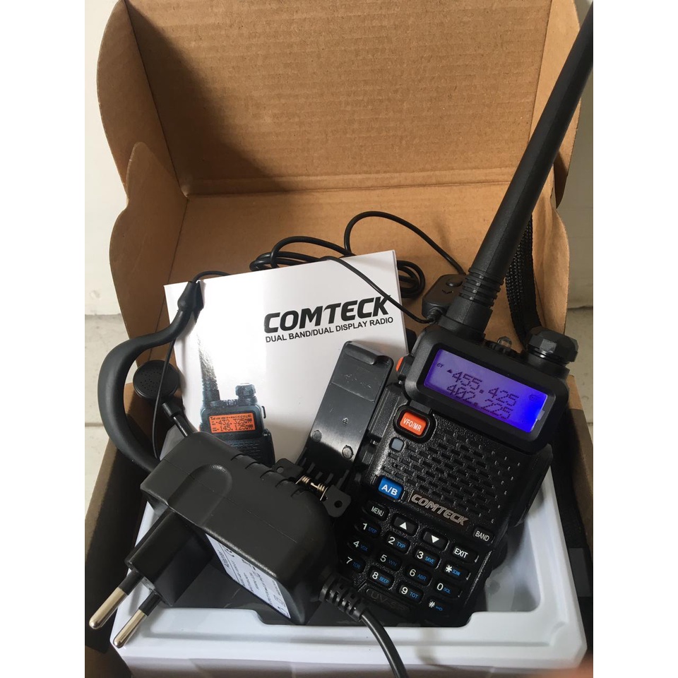 Jual HT Handy Talkie Comteck UV-5R 5R UV5R Dual Band VHF - UHF Radio FM | Shopee Indonesia