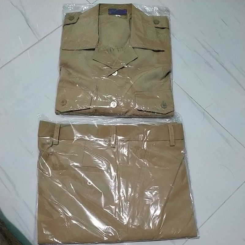 Jual Baju PDH Taruna Taruni/Pakaian Dinas Harian Taruna Taruni/Seragam PDH coklat taruna Pria ...