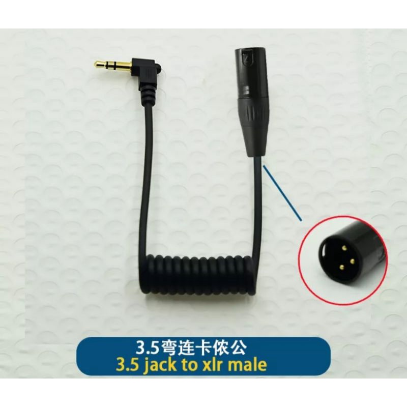 Jual kabel canon spring colokan L 3.5mm 6.5mm to xlr 3 pin socket tarik ...