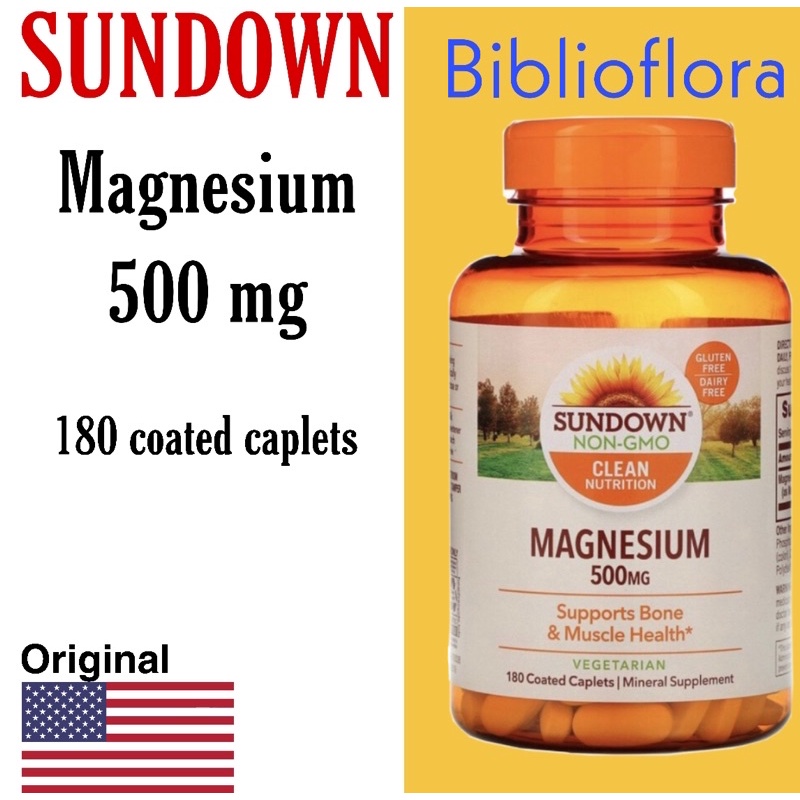 Jual Sundown USA America Magnesium 500 mg 180 Caplets Bone Muscle ...