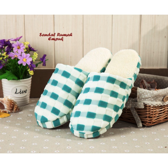 Jual Sandal Rumah Empuk KOTAK-KOTAK (Sandal super empuk) | Shopee Indonesia