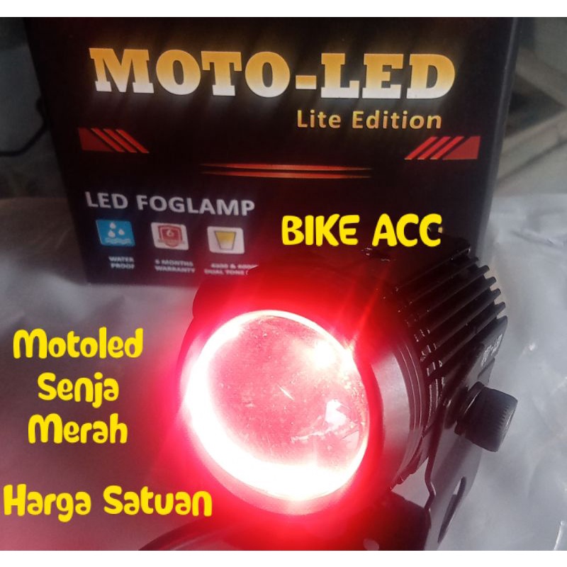 Jual Lampu Tembak LED D2 mini Motoled senja Merah harga satuan | Shopee Indonesia