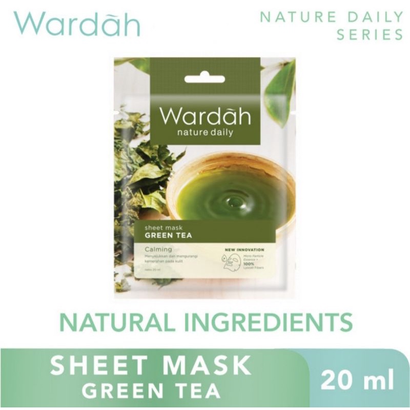 Jual Wardah Nature Daily Sheet Mask 20 ml - Masker Wajah - Green Tea ...