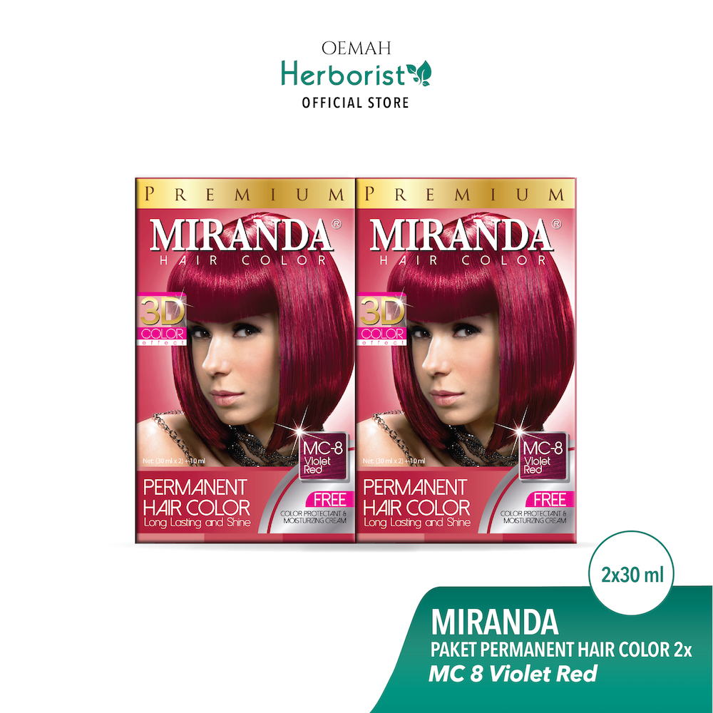 Jual Miranda Hair Color MC8 Violet Red 2 x 30ml | Shopee Indonesia