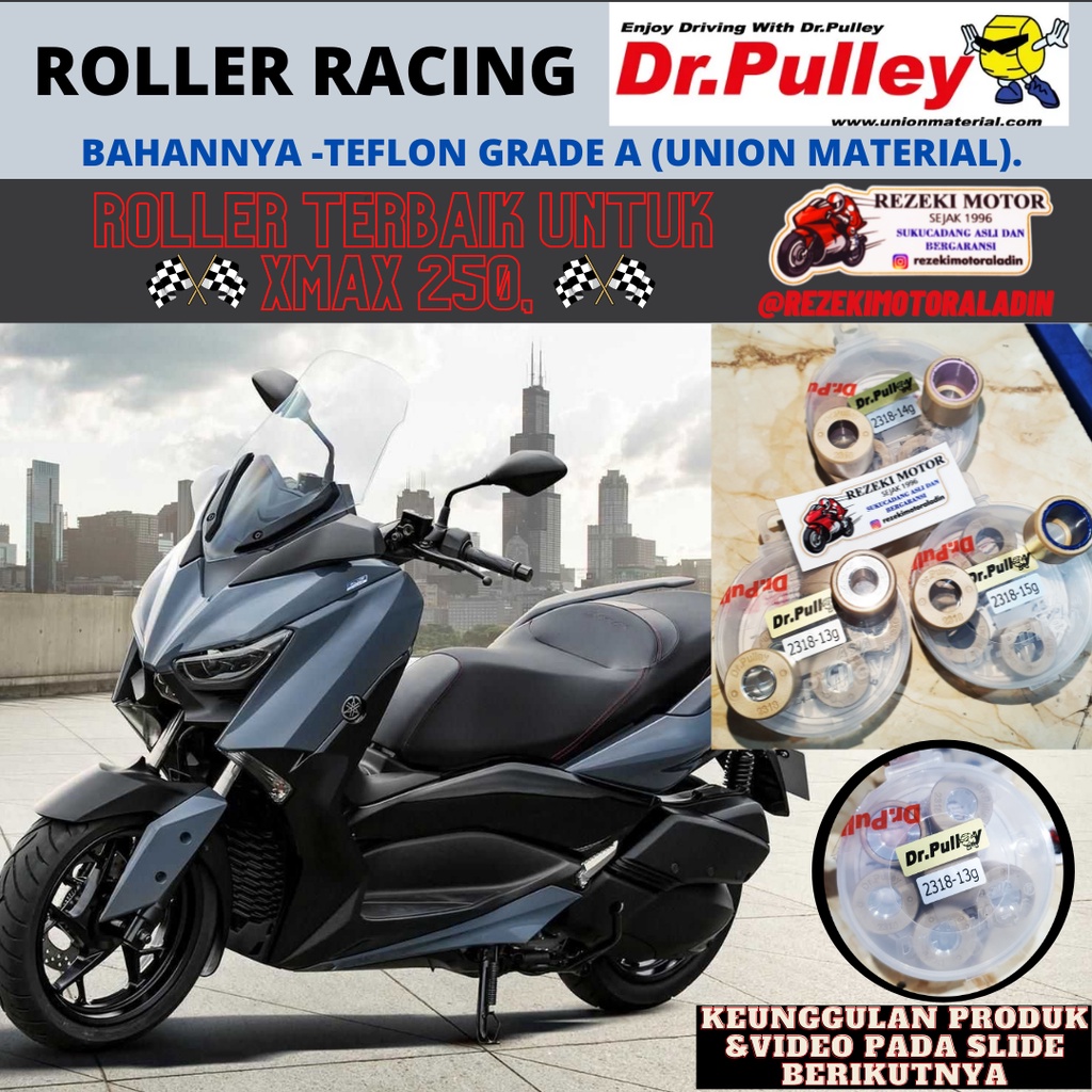 Jual ROLLER RACING DR PULLEY YAMAHA XMAX 250 300 PER 6 PCS | Shopee ...