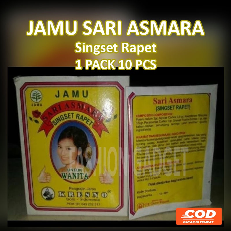 Jual Jamu Sari Asmara Singset Rapet 1 Pack 10 Sachet Jamu Tradisional ...