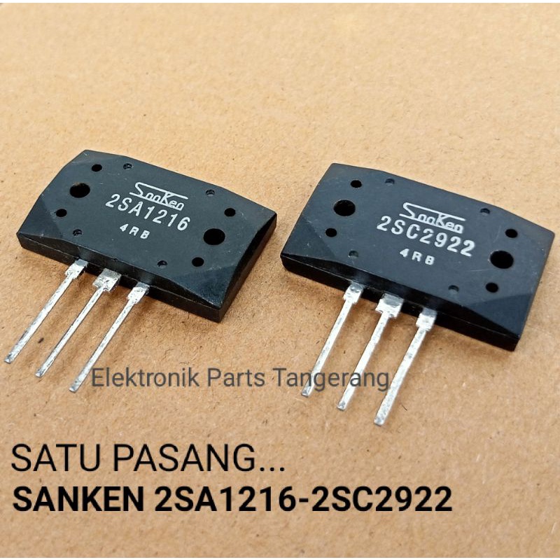 Jual TRANSISTOR SANKEN 2SA1216 - 2SC2922 RRT II (SATU SET) TRANSISTOR FINAL SANKEN 2SA1216 2SC ...