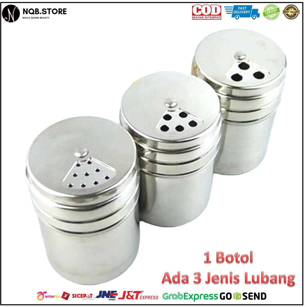 Jual NQB - Botol Merica Shaker Stainless Wadah Bumbu Tempat Garem Gula ...