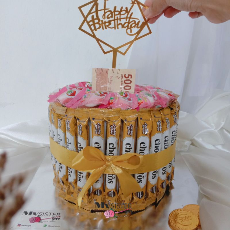 Jual TOWER SNACK / CAKE SNACK / TOWER SNACK PULLOUT MONEY / TOWER SNACK ...