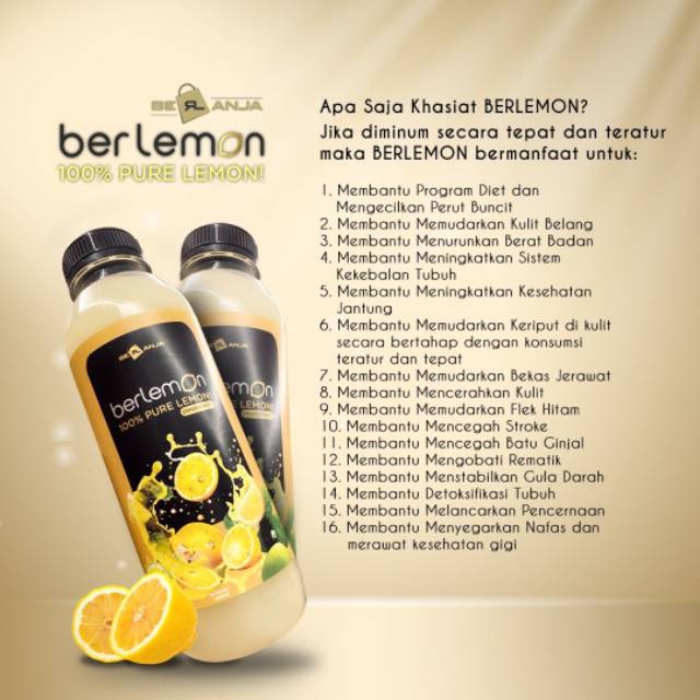 Jual Berlemon/sari lemon/minuman lemon/vit c/minuman vitamin | Shopee ...