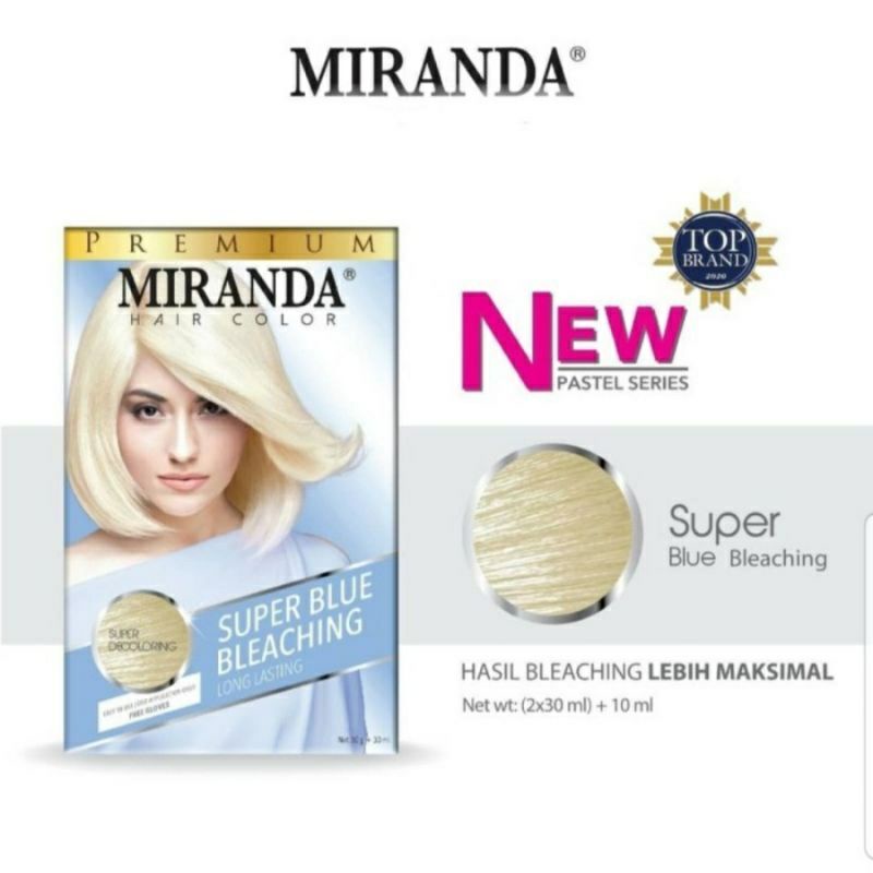 Jual MIRANDA HAIR COLOR / SEMIR PASTEL SERIES SUPER BLUE BLEACING 30ML ...