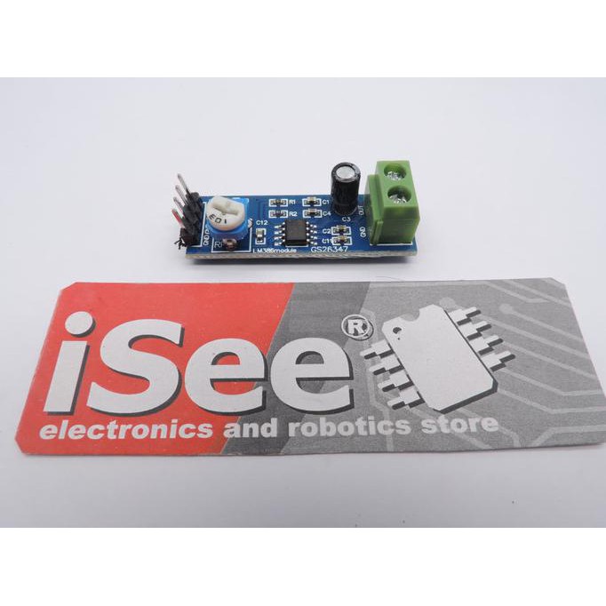 Jual Lm386 Audio Amplifier Module 5V-12V With Adjustable Volume Control ...
