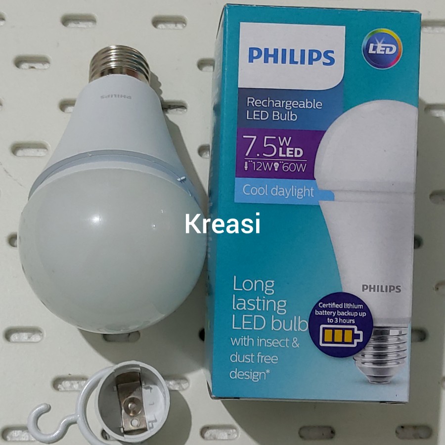 Jual PHILIPS LAMPU EMERGENCY LED BULB RECHARGERABLE E27 7.5 WATT ...