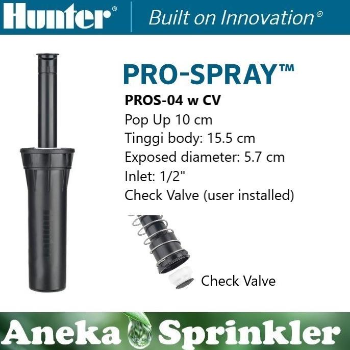 Jual Sprinkler Siram Taman Hunter Pop Up Pro-Spray 04 CV Drain Check ...