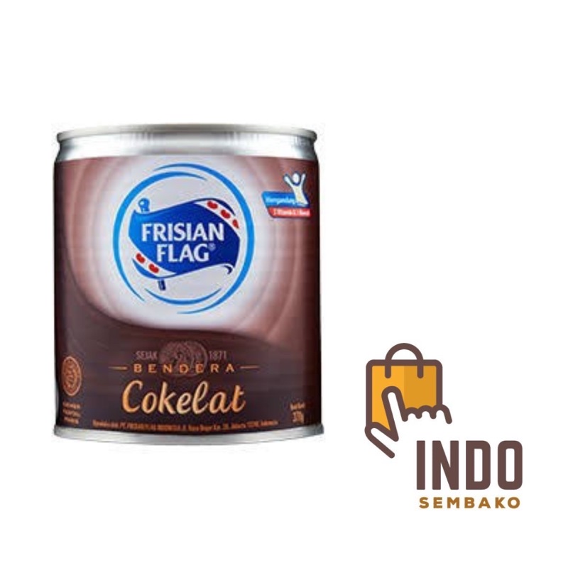 Jual Frisian Flag Kaleng Coklat 370g / Susu Kental Manis Cokelat / SKM ...