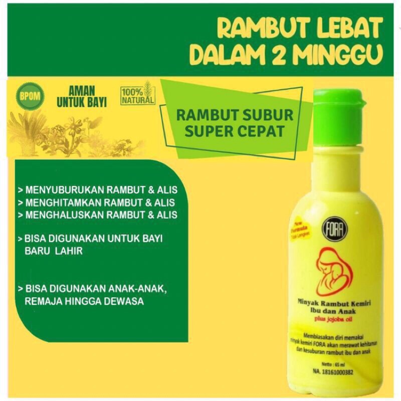Jual FORA Minyak Kemiri - 65ML by Fora - Penebal Alis - Penebal Rambut ...