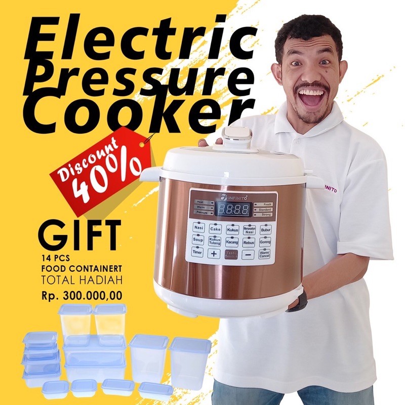 Jual Presto Listrik / Electric Pressure Cooker 6 liter | Shopee Indonesia