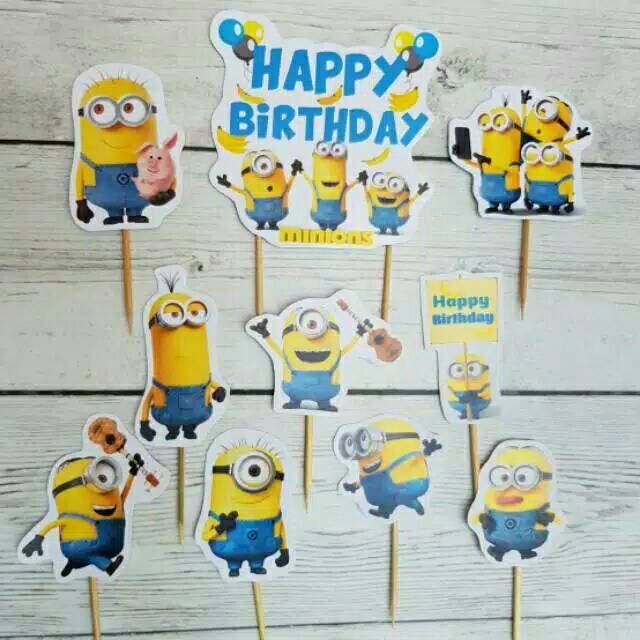 Jual topper toper hiasan kue cupcake cup cake ulang tahun happy ...