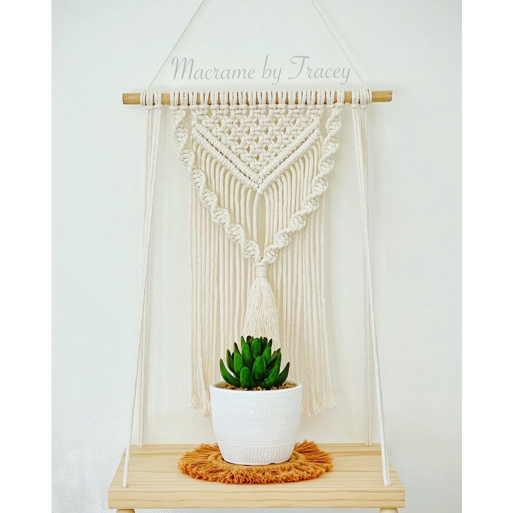 Jual Rak macrame/ macrame wallhanging/ rak dinding aesthetic T20 ...