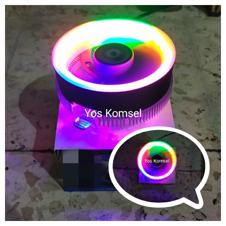Jual HSF Processor CPU Cooler RGB Fan Processor RGB Kipas RGB | Shopee ...