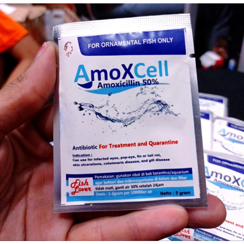 Jual OBAT IKAN ANTIBIOTIK FISH LOVER AMOXCELL 5gram | Shopee Indonesia
