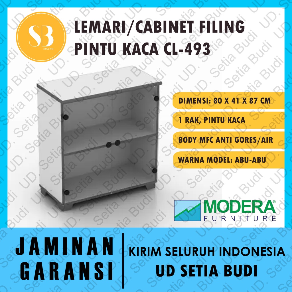Jual Lemari Arsip / Filing Cabinet + Pintu Kaca Modera CL-493 M-Class ...