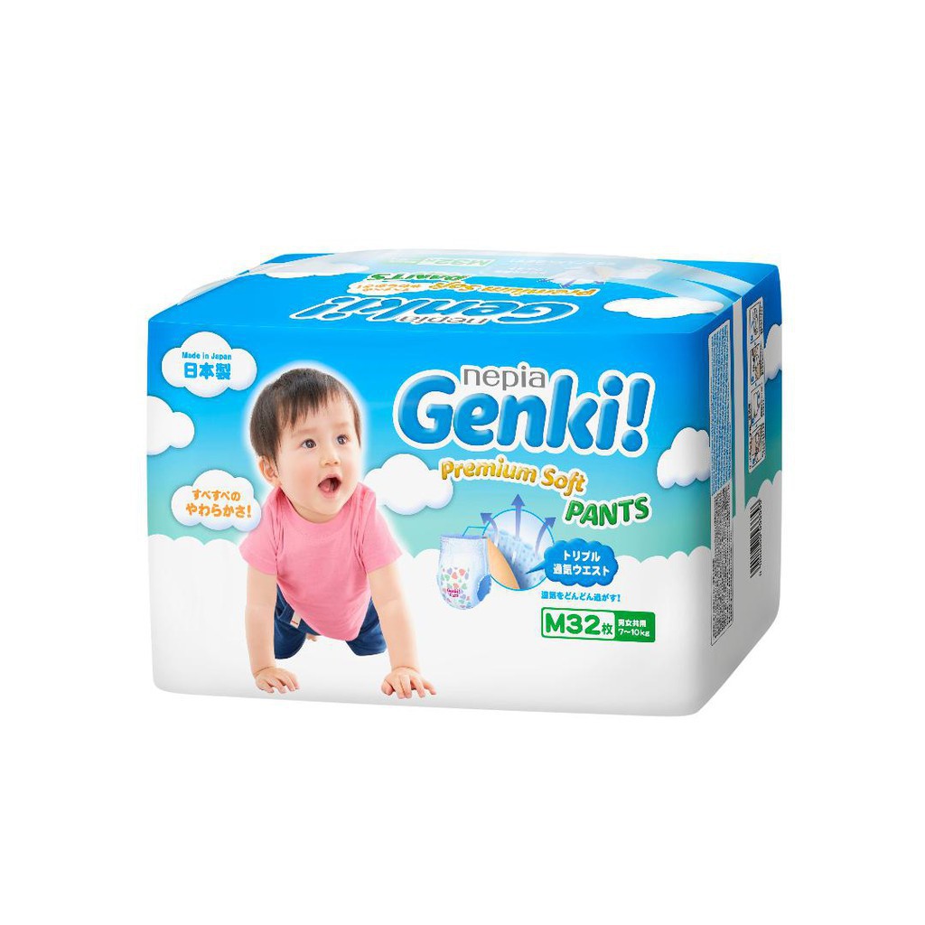 Jual Nepia Genki Diapers Pants M32 | Shopee Indonesia