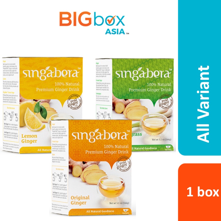 Jual Singabera Premium Ginger Drink Original / Lemon / Lemongrass 144g ...