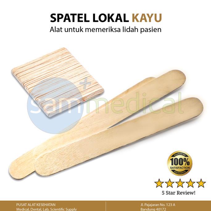 Jual Spatel Kayu Lokal / Alat Periksa Lidah Pasien @50 Pcs | Shopee ...