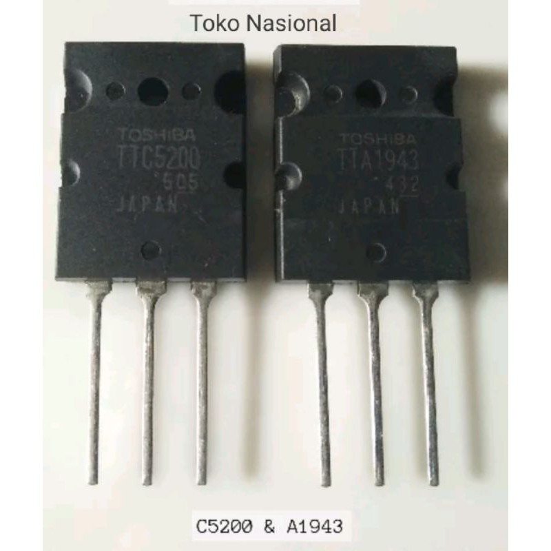 Jual Transistor 2SA1943/2SC5200 Toshiba Asli (bisa 47v ct) | Shopee Indonesia