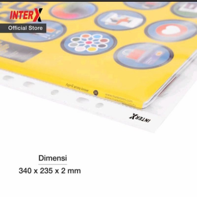 Jual Sheet Protektor Folio F4 Inter X isi 100 lembar / Plastik FC PP ...