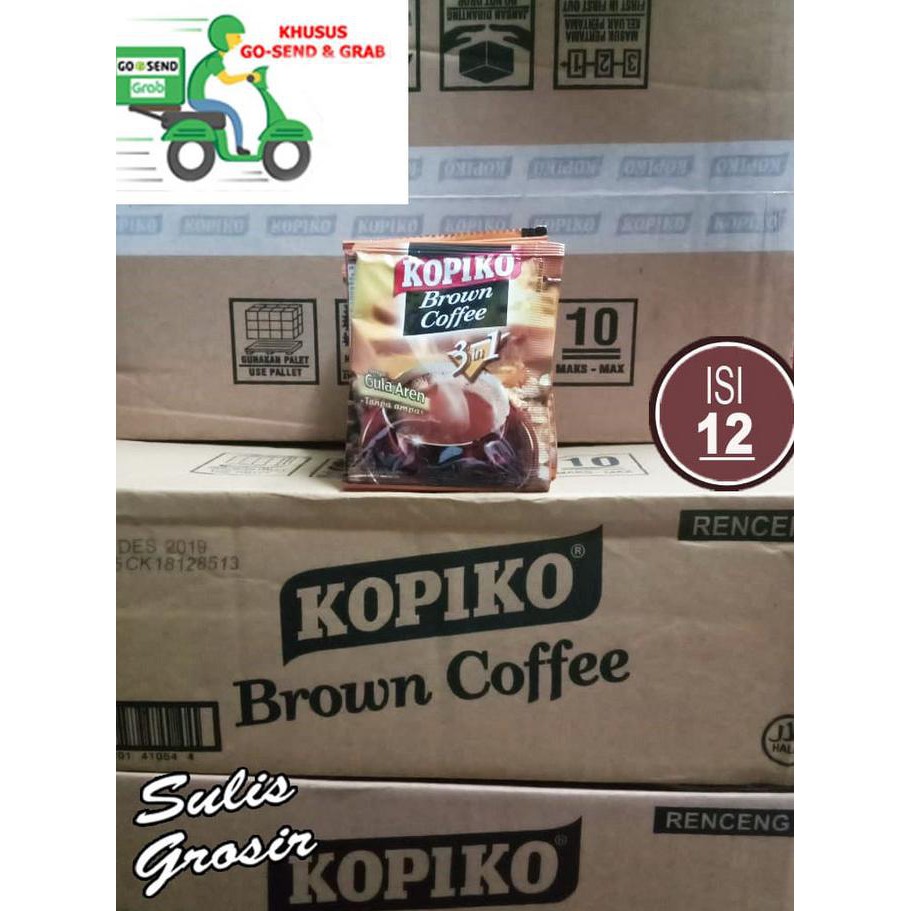 Jual Kopiko Brown Coffee 3 in 1 dengan Gula Aren 1 Karton Isi 12 ...