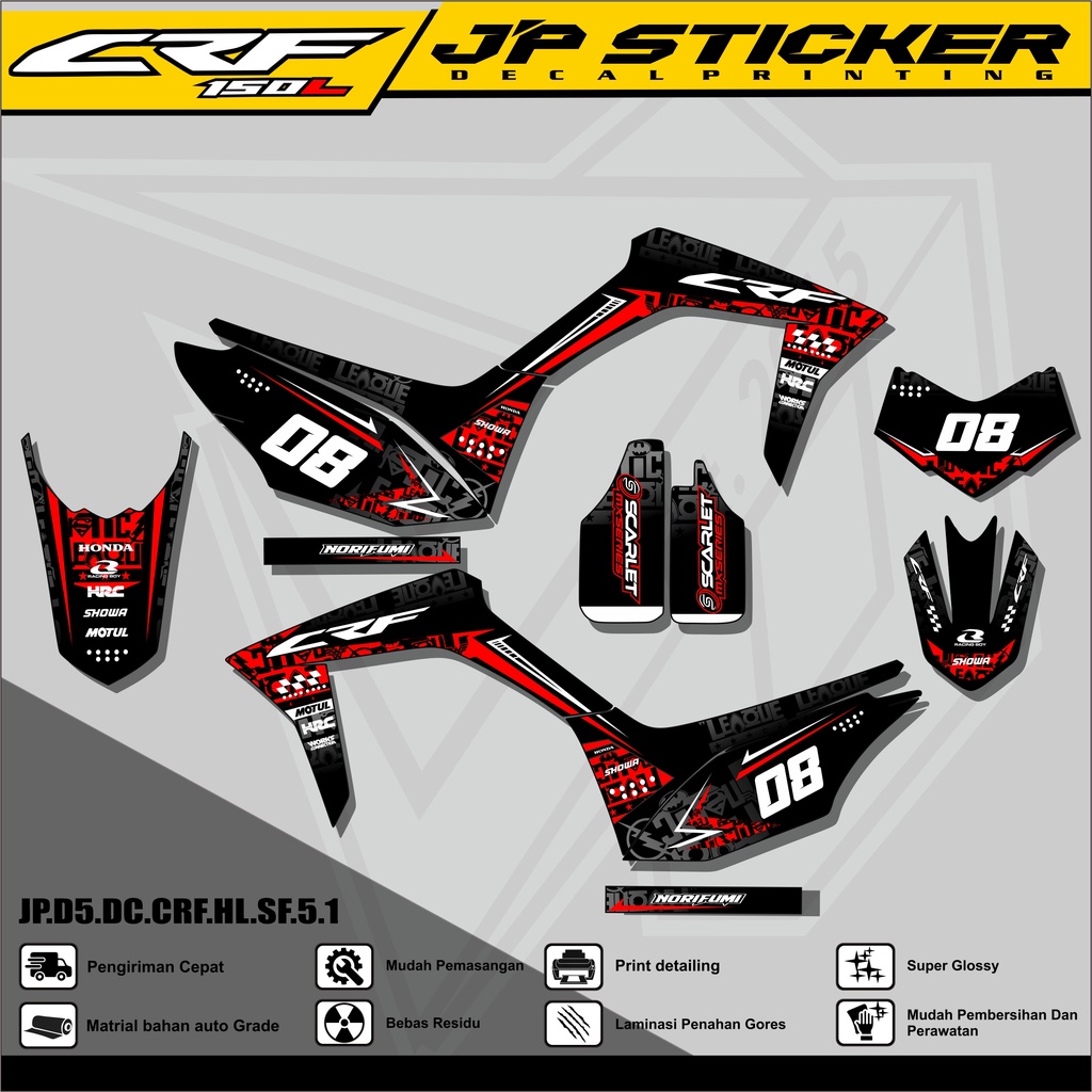 Jual Stiker Motor CRF 150L Full body - Dekal Sticker Hologram CRF 150 L D5 JP-005 | Shopee Indonesia