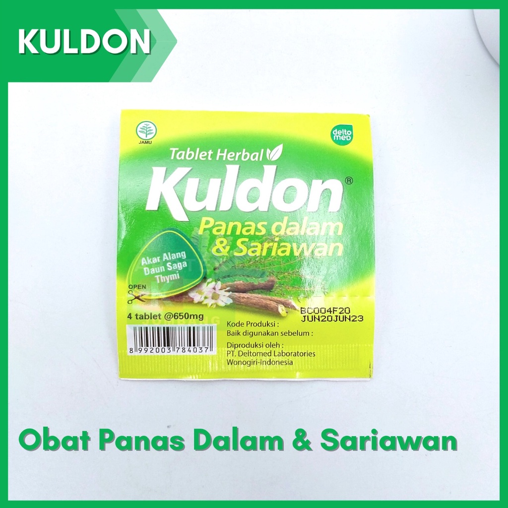 Jual Kuldon Sariawan 1 Strip isi 4 Tablet / Meredakan Panas Dalam ...