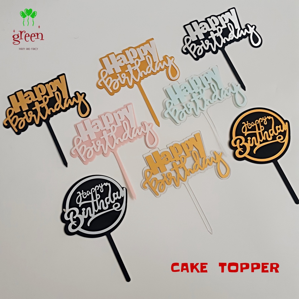 Jual TOPPER CAKE/ TOPPER KUE/ HIASAN KUE/ TOPPER HAPPY BIRTHDAY/ TOPPER ...