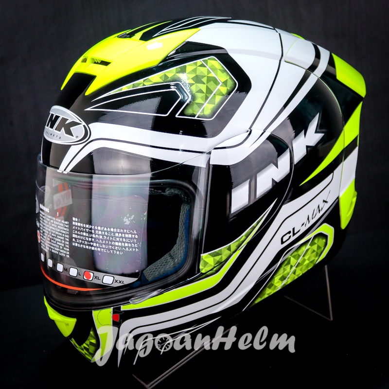 Jual INK Helm CL MAX #5 | BLACK WHITE YELLOW FLUO | CLMAX FULLFACE ...
