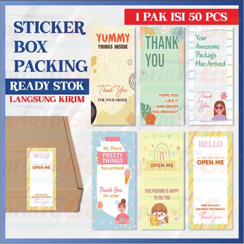 Jual STIKER BOX PACKAGING CUSTOM BY REQUEST | Shopee Indonesia