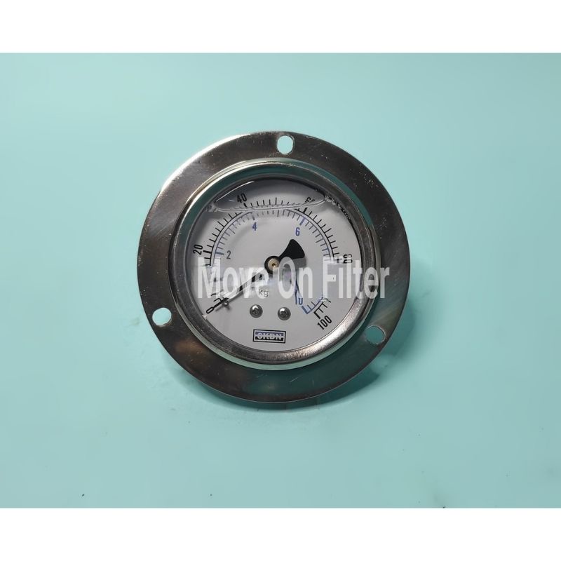Jual Manometer / Pressure Gauge 10 MPa 100 kg/cm2 Drat Belakang 1/4 ...