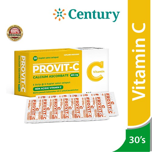 Jual Provit-C Calcium 605 Mg 30 Kaplet/Non Acidic Vitamin C/Daya Tahan ...