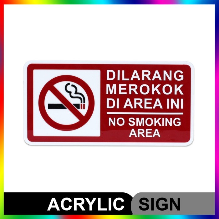 Jual Sign No Smoking Area/Tanda Dilarang Merokok | Shopee Indonesia