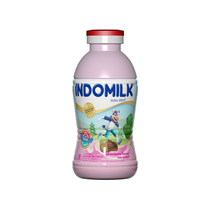 Jual Indomilk Susu Cair Indomilk Botol Strawbery 190 Ml | Shopee Indonesia